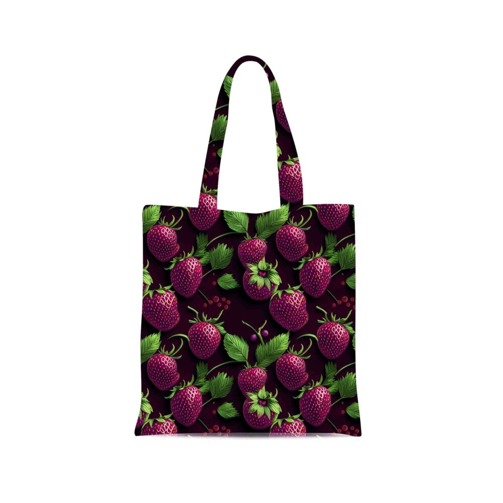Hot Pink Strawberries Tote Bag Hoodie Lab